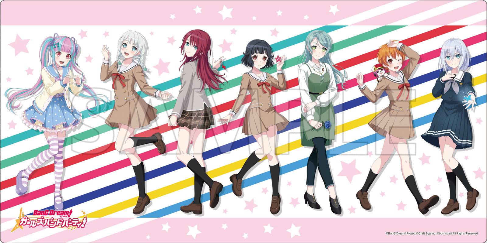 ブシロード ラバーマットコレクション V2 Vol.966 『バンドリ！ ガールズバンドパーティ！』Happy days ver.